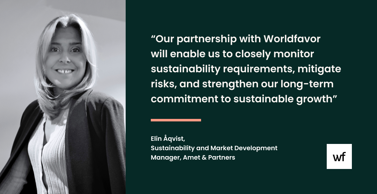 Amet & Partners chooses Worldfavor to help improve supply chain ...